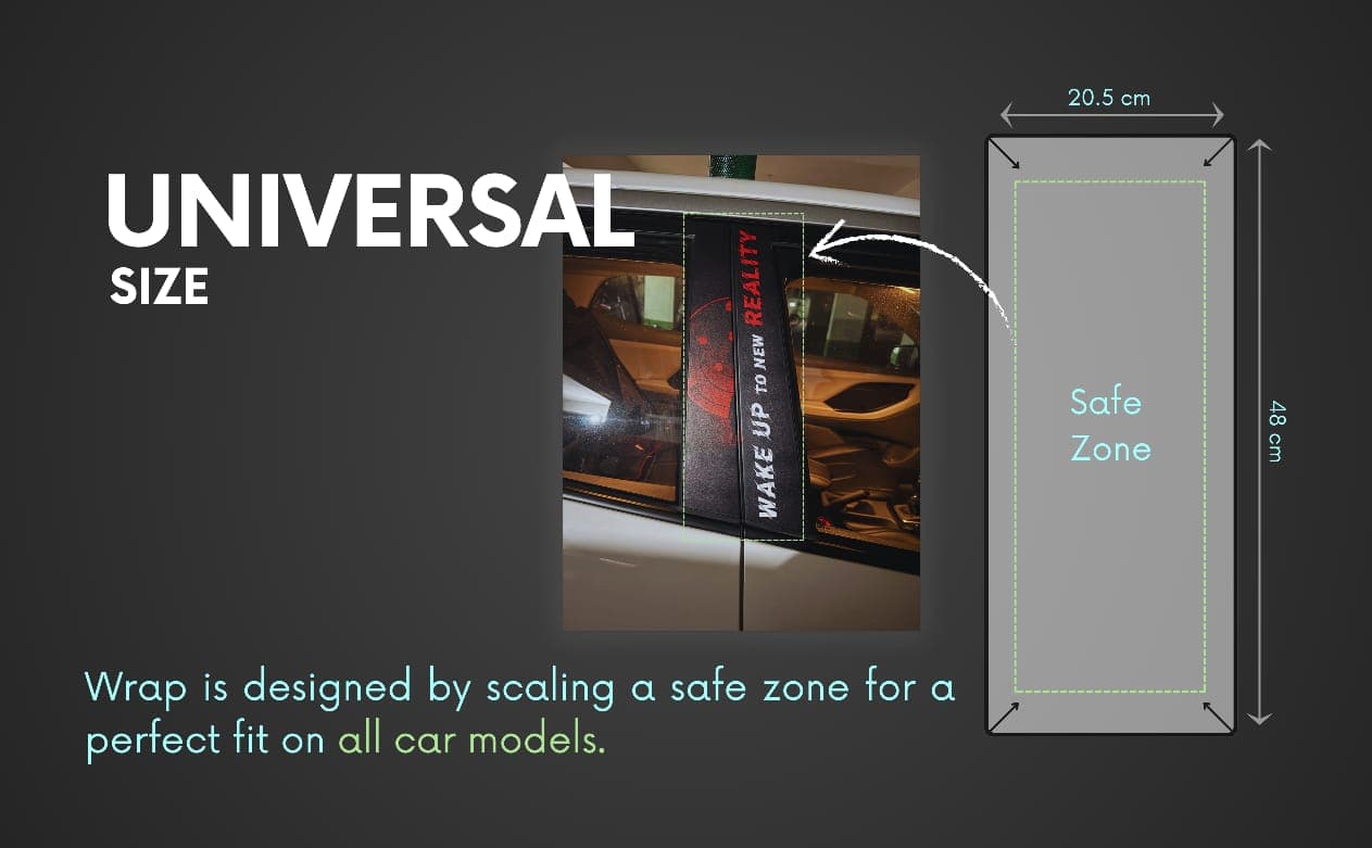 Angry Panda Window Pillar Wrap